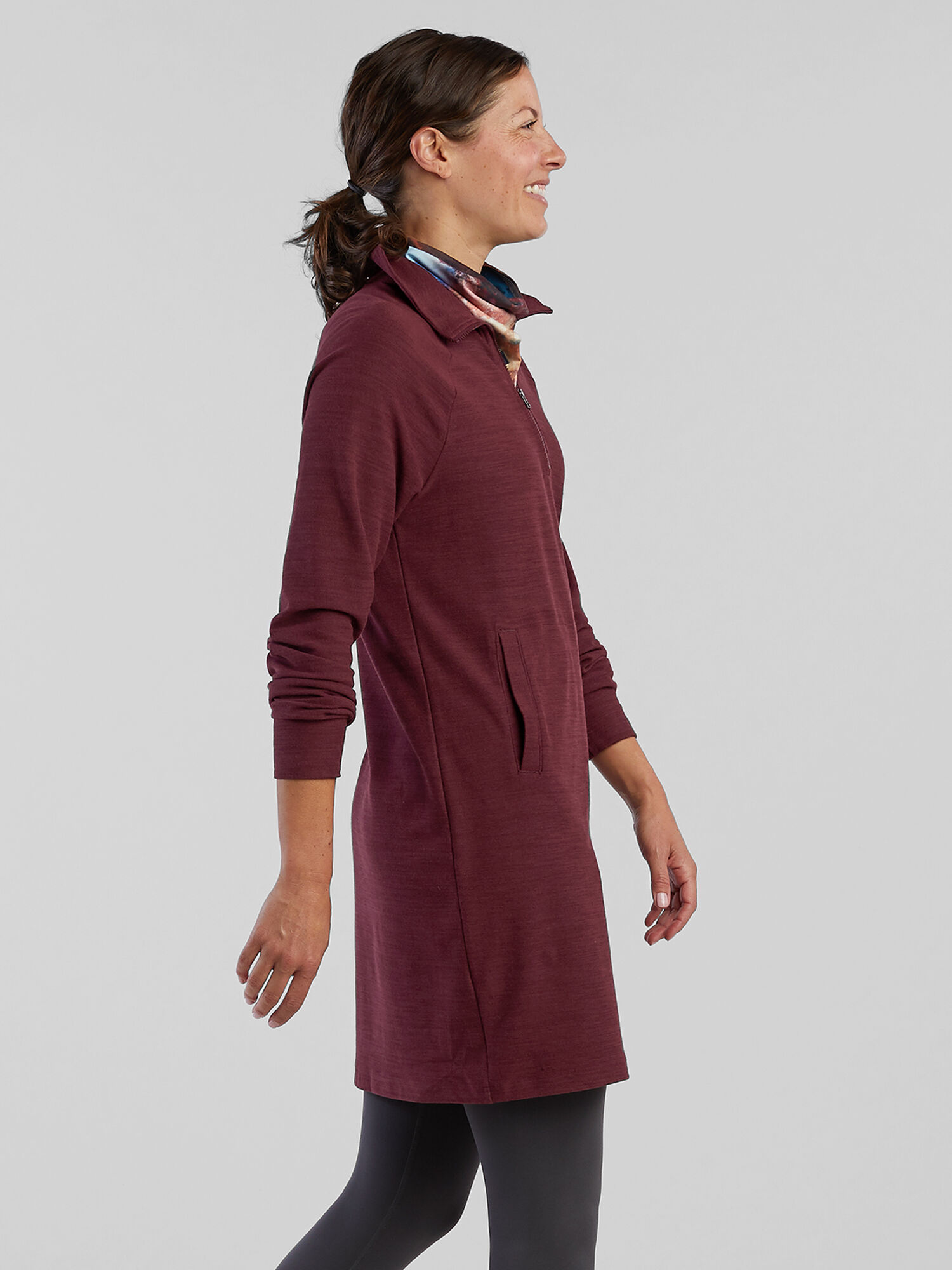 Toad&Co Sweatshirt Dress: Hibernation 1/4 Zip | Title Nine