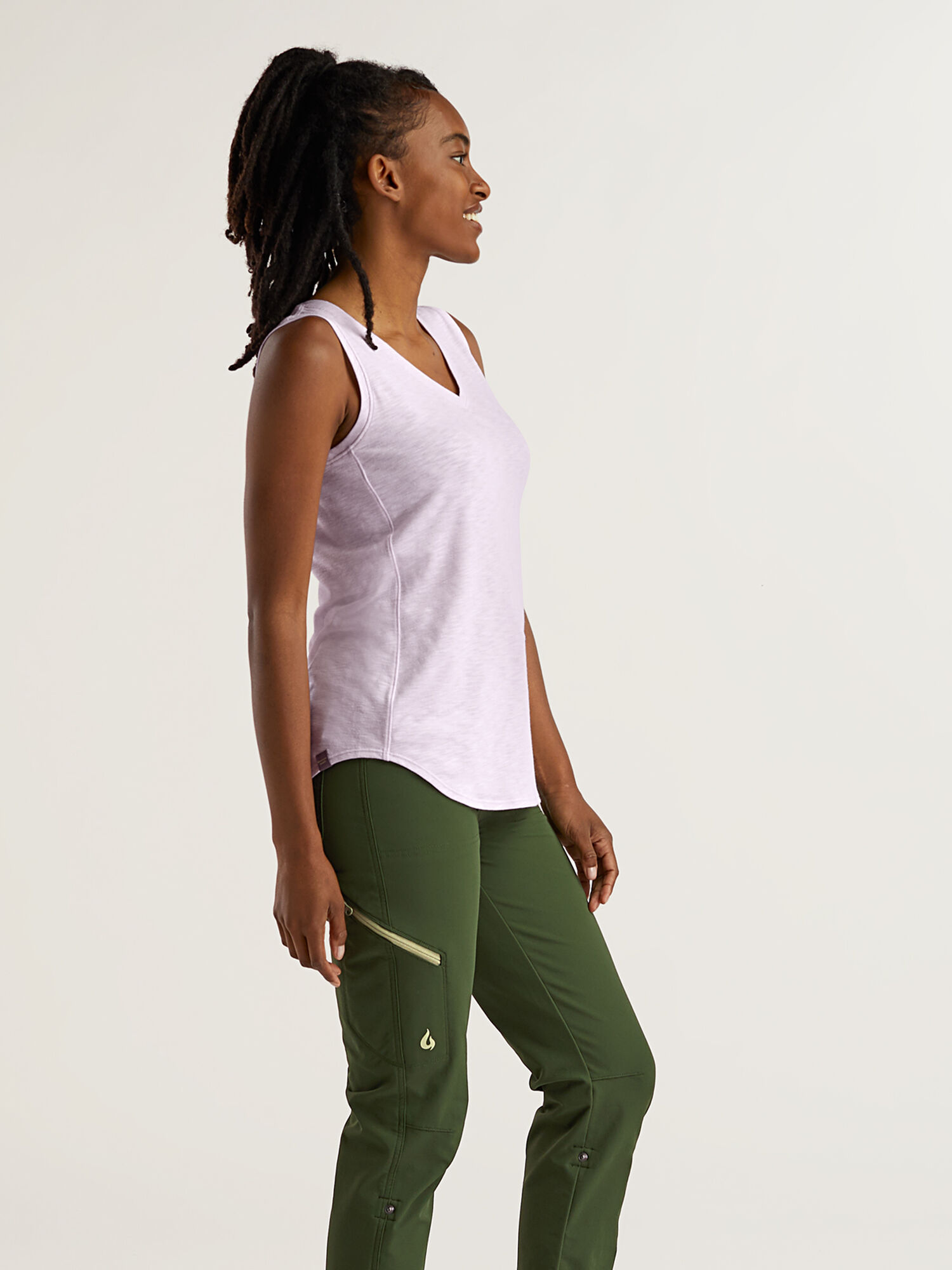 V Neck Tank Top Womens Henerala Solid