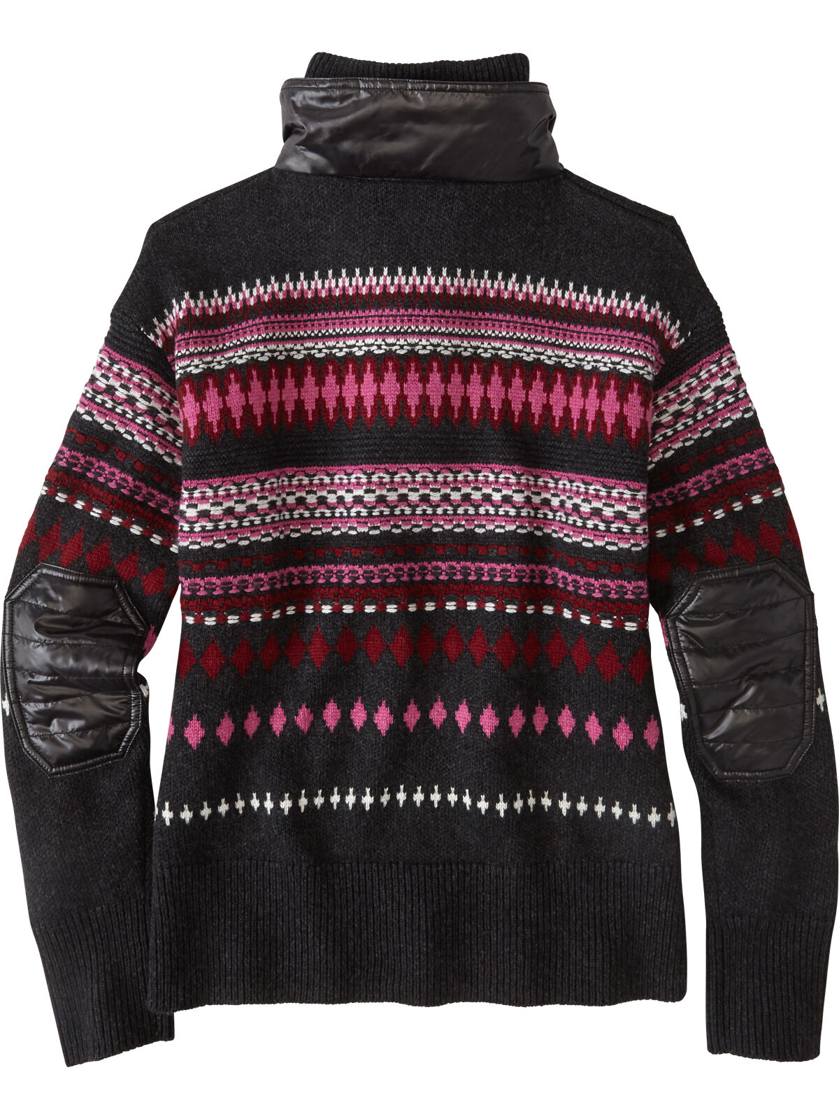 Women's Fair Isle Merino Wool Sweater: Black Heart | Title Nine Women's Fair Isle Merino Wool Sweater: Black Heart | Title Nine