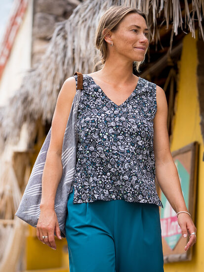 Women's Pocket Tank Top: Round Trip - Amara | Title Nine
