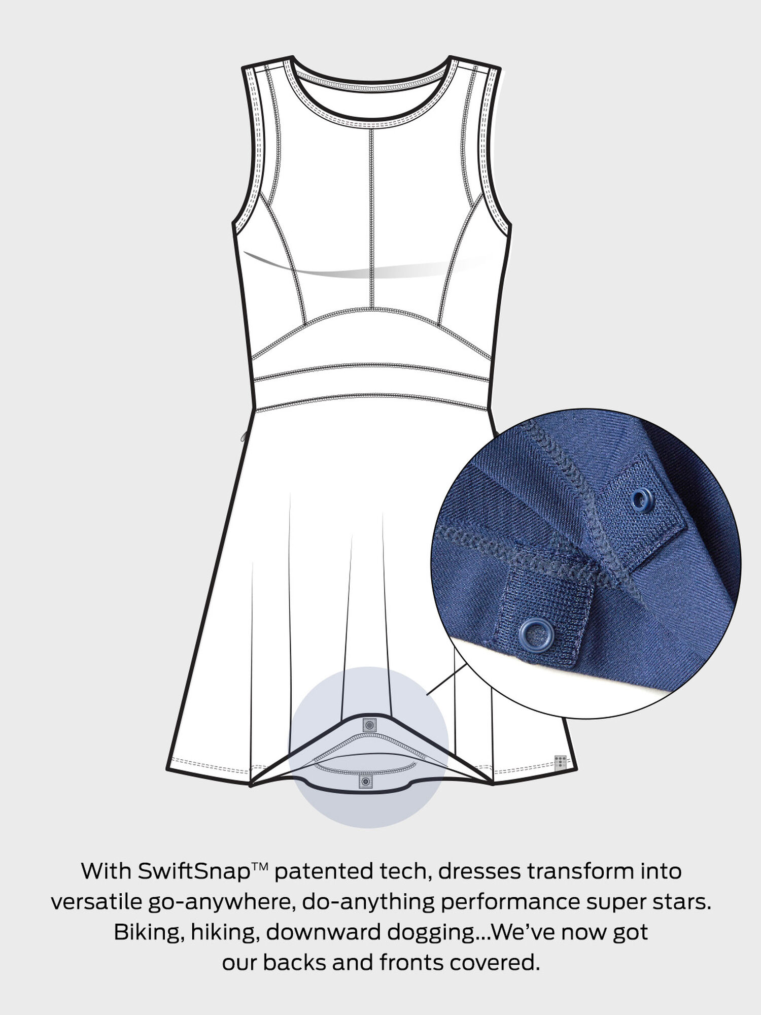 Built-in Bra Dress with Pockets: Surefire