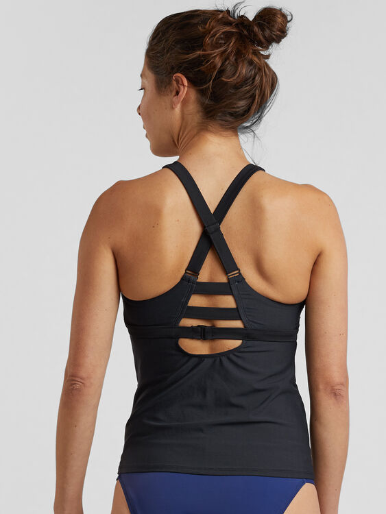 High Neck Tankini Woman Up Flower Mix | Title Nine