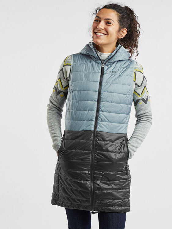 Women's Insulated Long Puffer Vest: Elsa | Title Nine