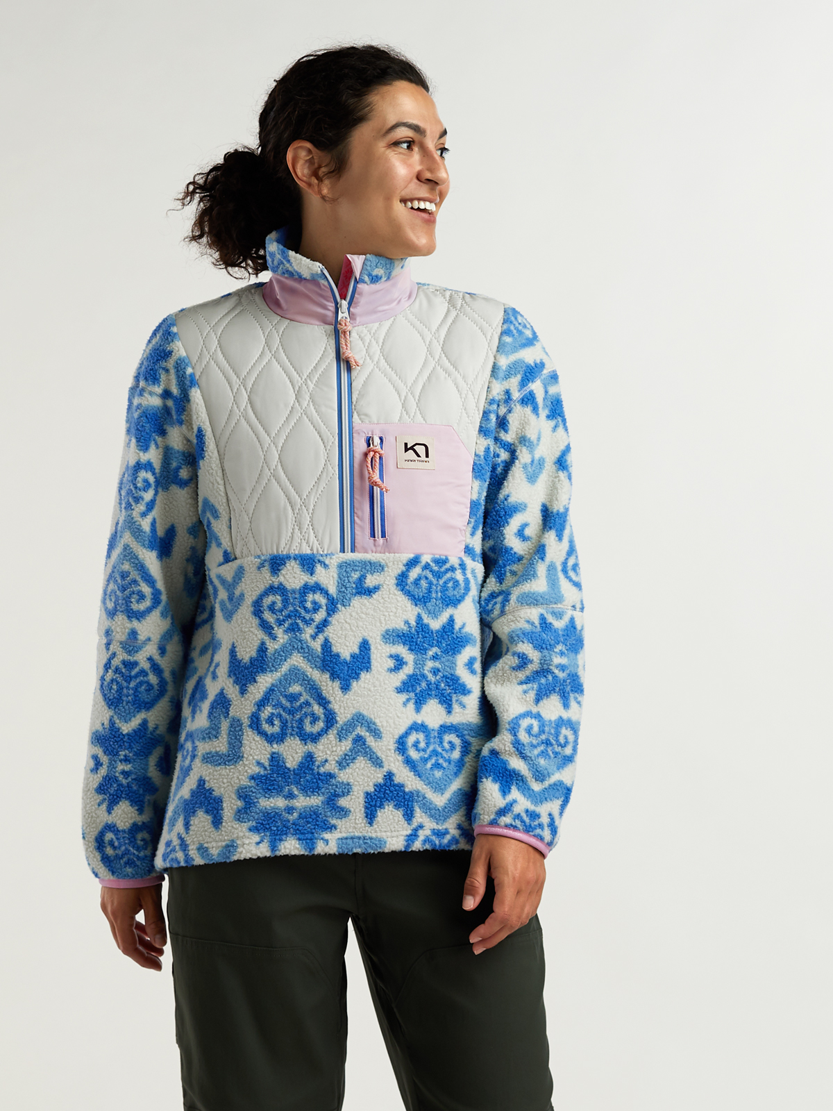 Kari Traa Rothe Women Quilted 1/2 Zip Pullover