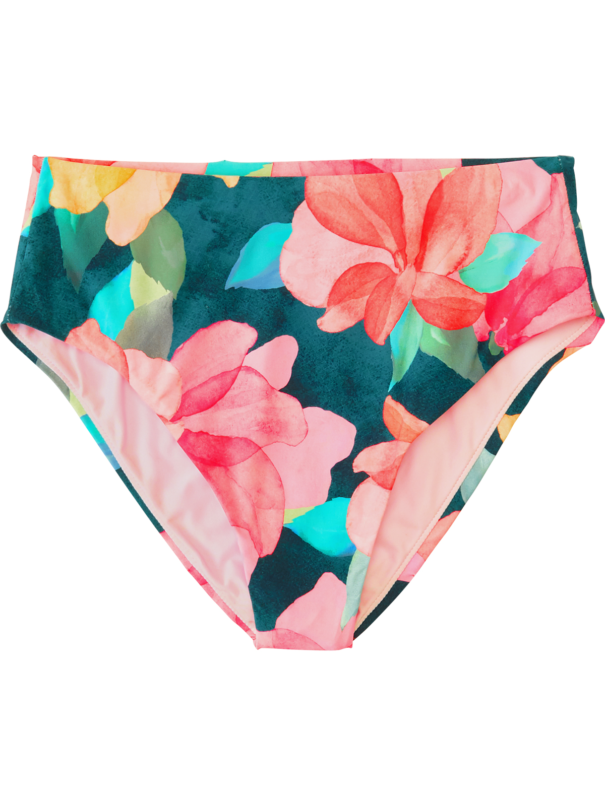 High Waisted Bikini Bottom: Streamline Aquarelle | Title Nine