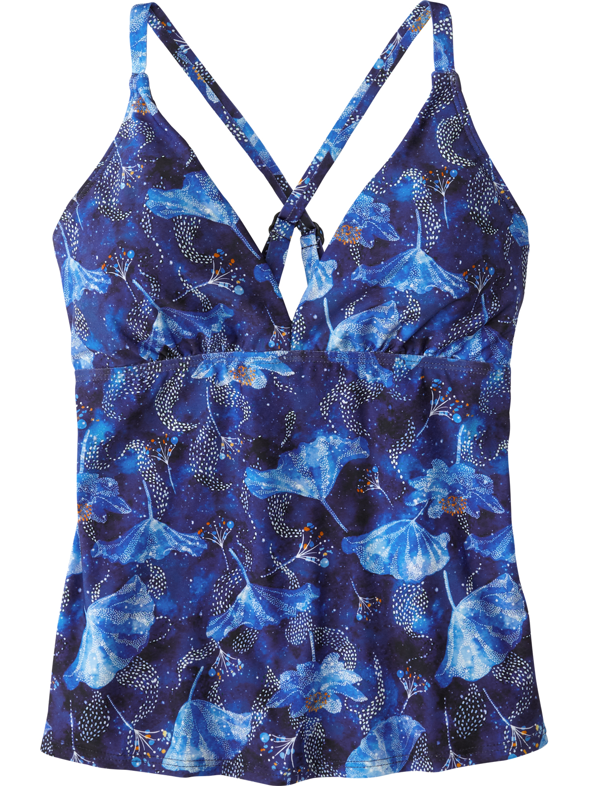 Racerback Tankini Sure Bet Indigo Floral | Title Nine