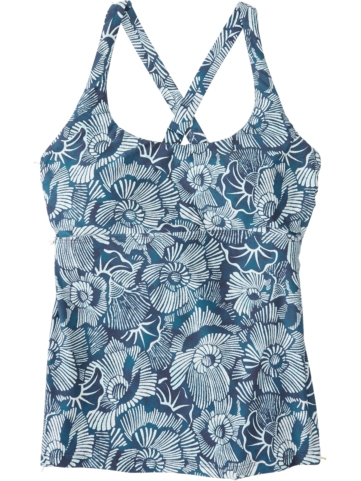 Tankini Swim Top: Real Deal Shibori Floral | Title Nine
